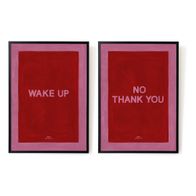 Wake Up - No, Thank You A4 Print Red Hôtel Magique Design Adult