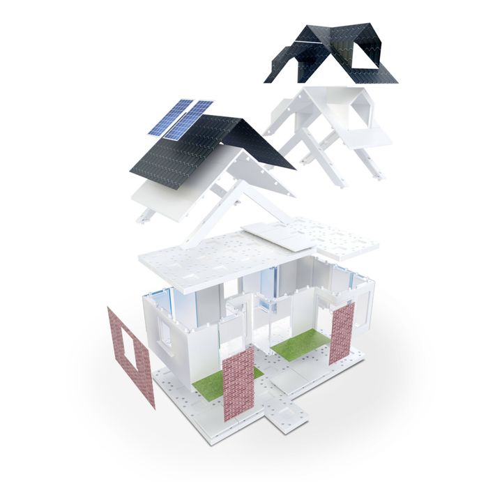 Mini Dormer Architectural Model Kit - 80 Pieces Arckit Toys and