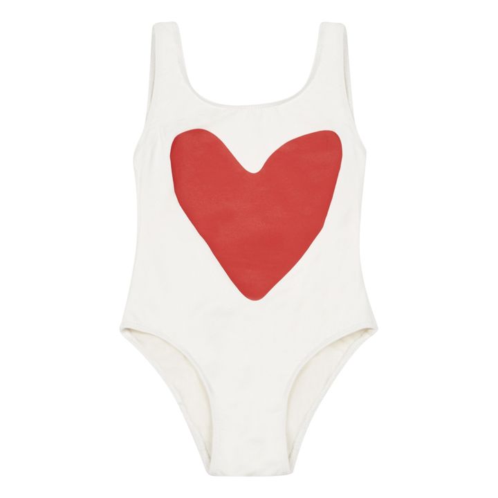 Piupiuchick - Heart Swimsuit - White | Smallable