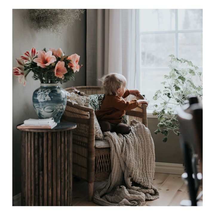 garbo&friends - Mellow throw in linen and cotton - Ecru | Smallable