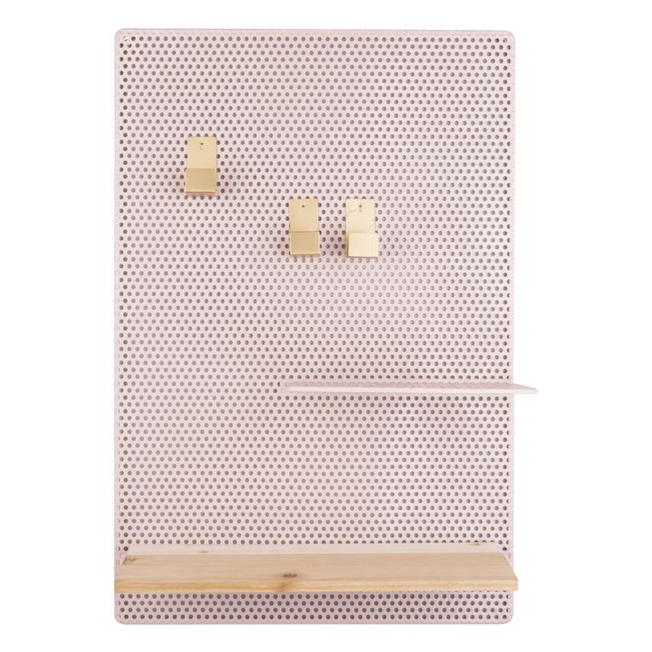 Perforated Metal Memo Board Pale pink Present Time Design Adult