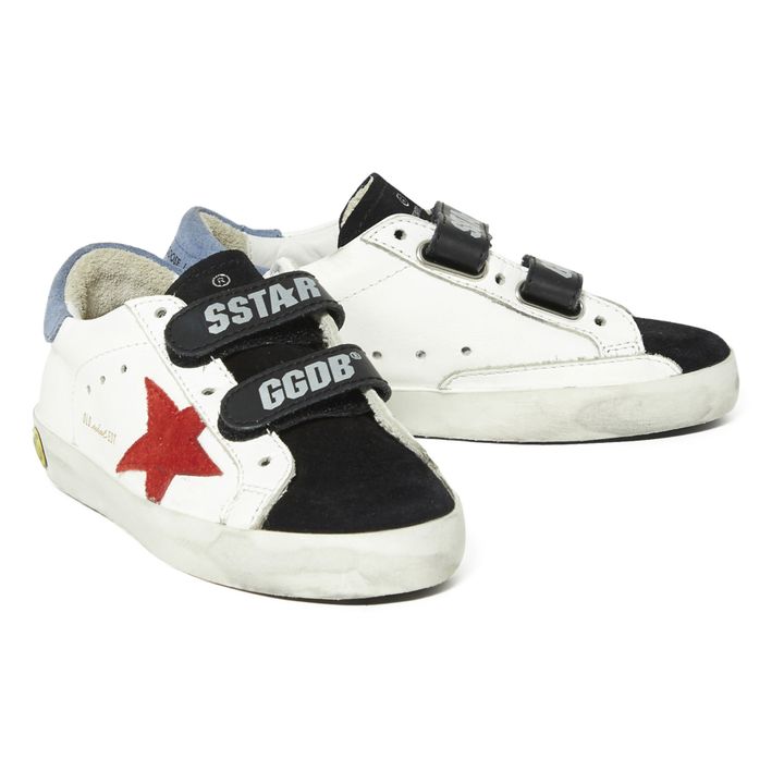 Golden Goose - Old School Velcro Suede Leather Sneakers - Midnight blue ...