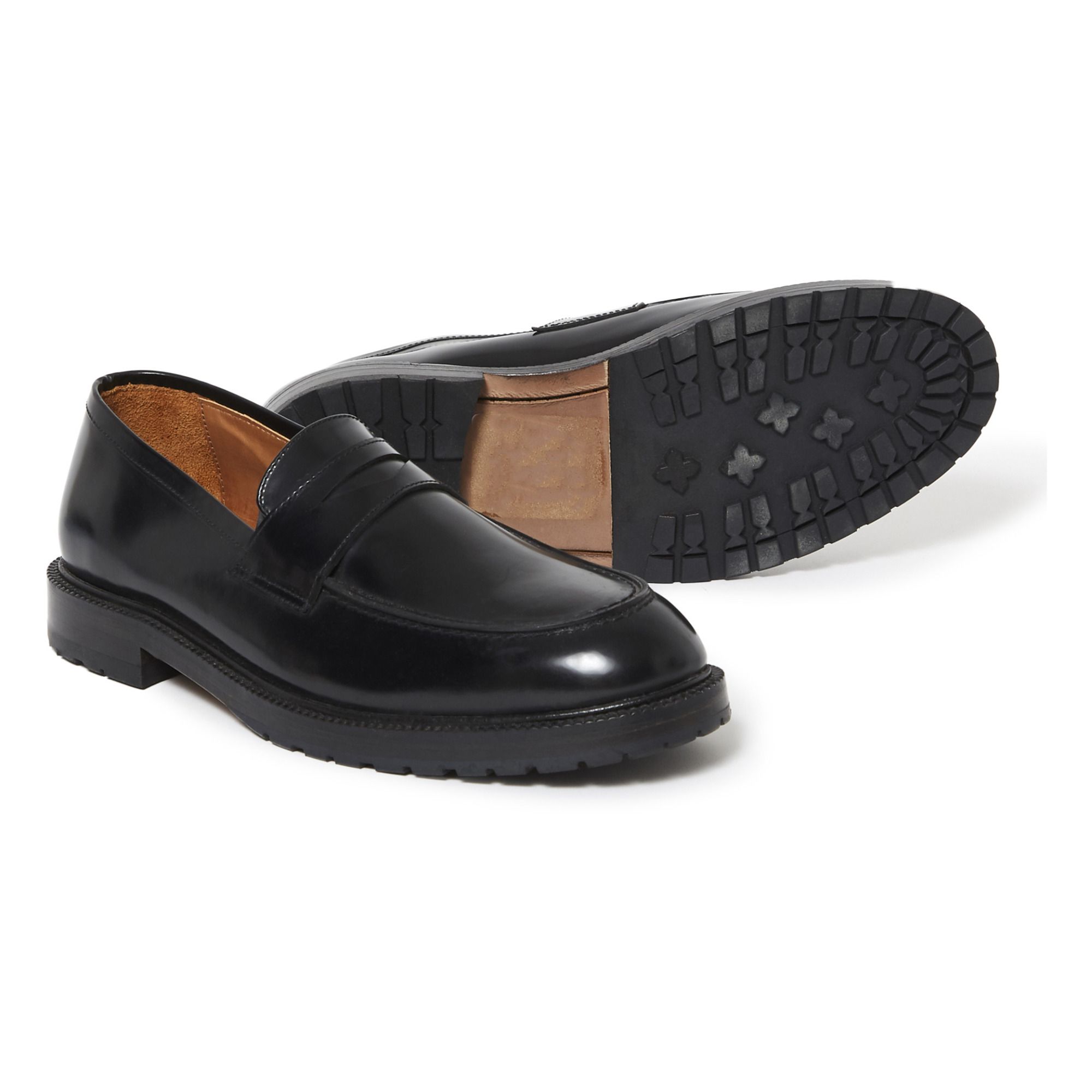 7420 Leather Loafers Black Anthology Paris Shoes Adult