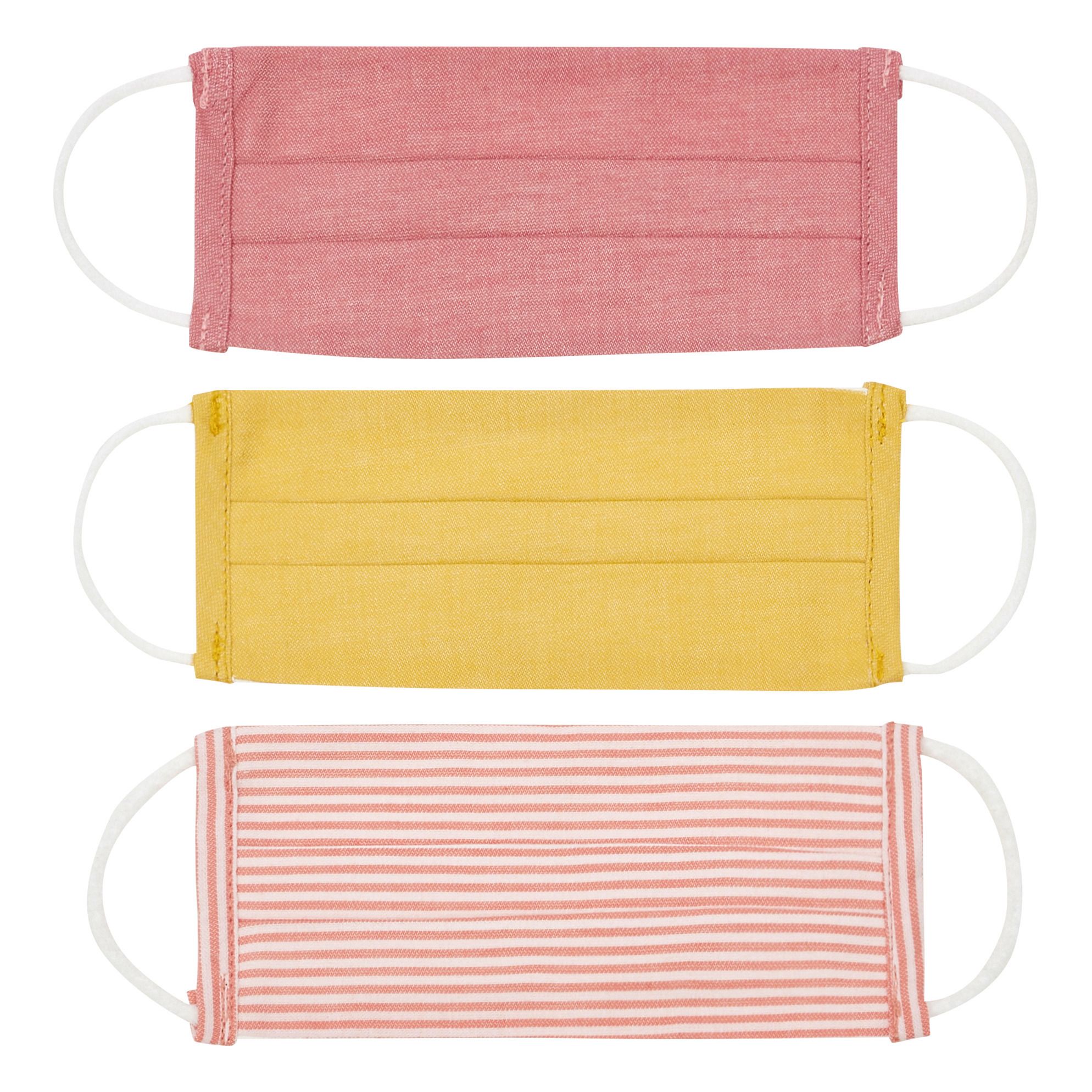 Smallable Maskable - 3 x Face Masks - Kid Size - Candy pink | Smallable