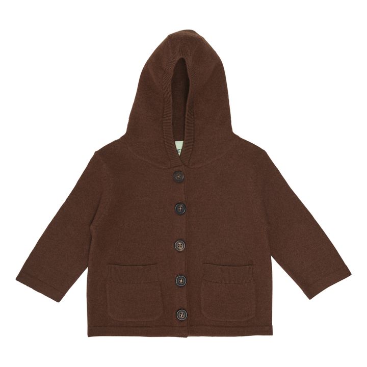 Felted Wool Hooded Jacket Brown FUB Fashion Baby