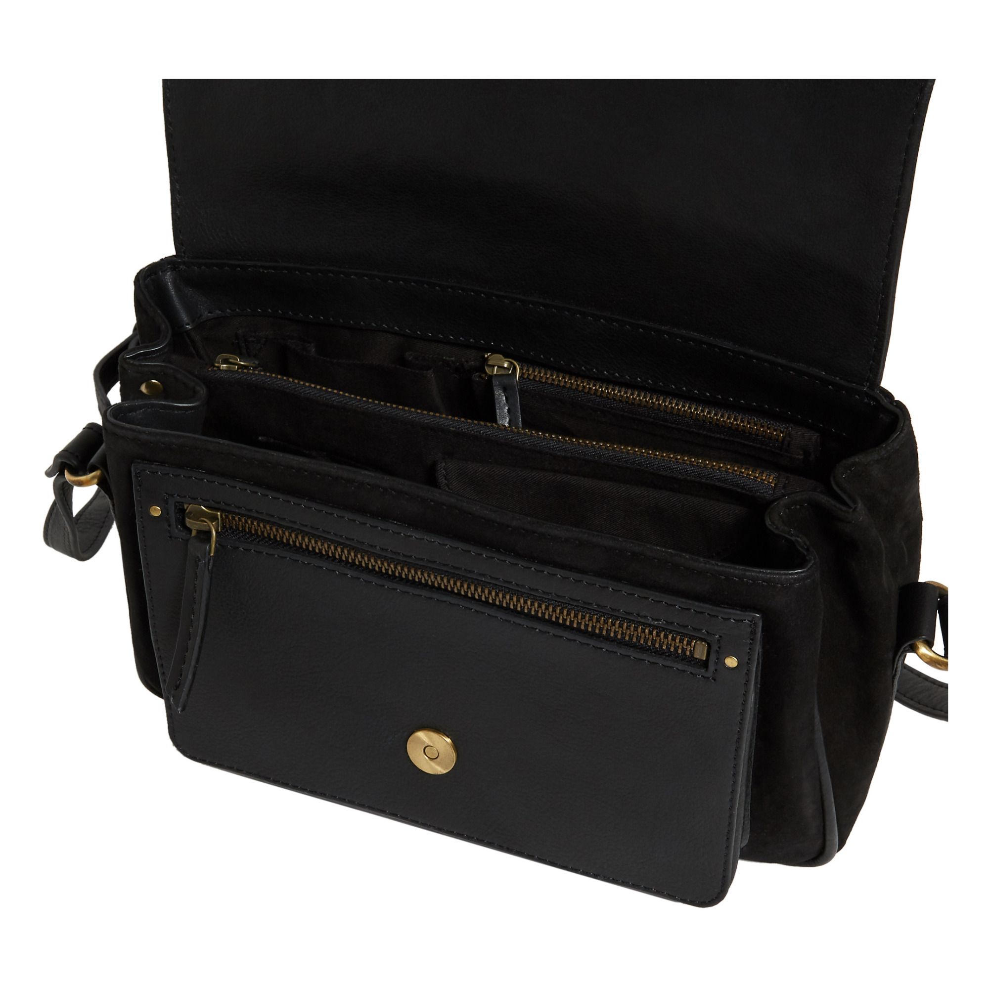 Tano Bi-Material Leather Bag Black Sessun Fashion Adult