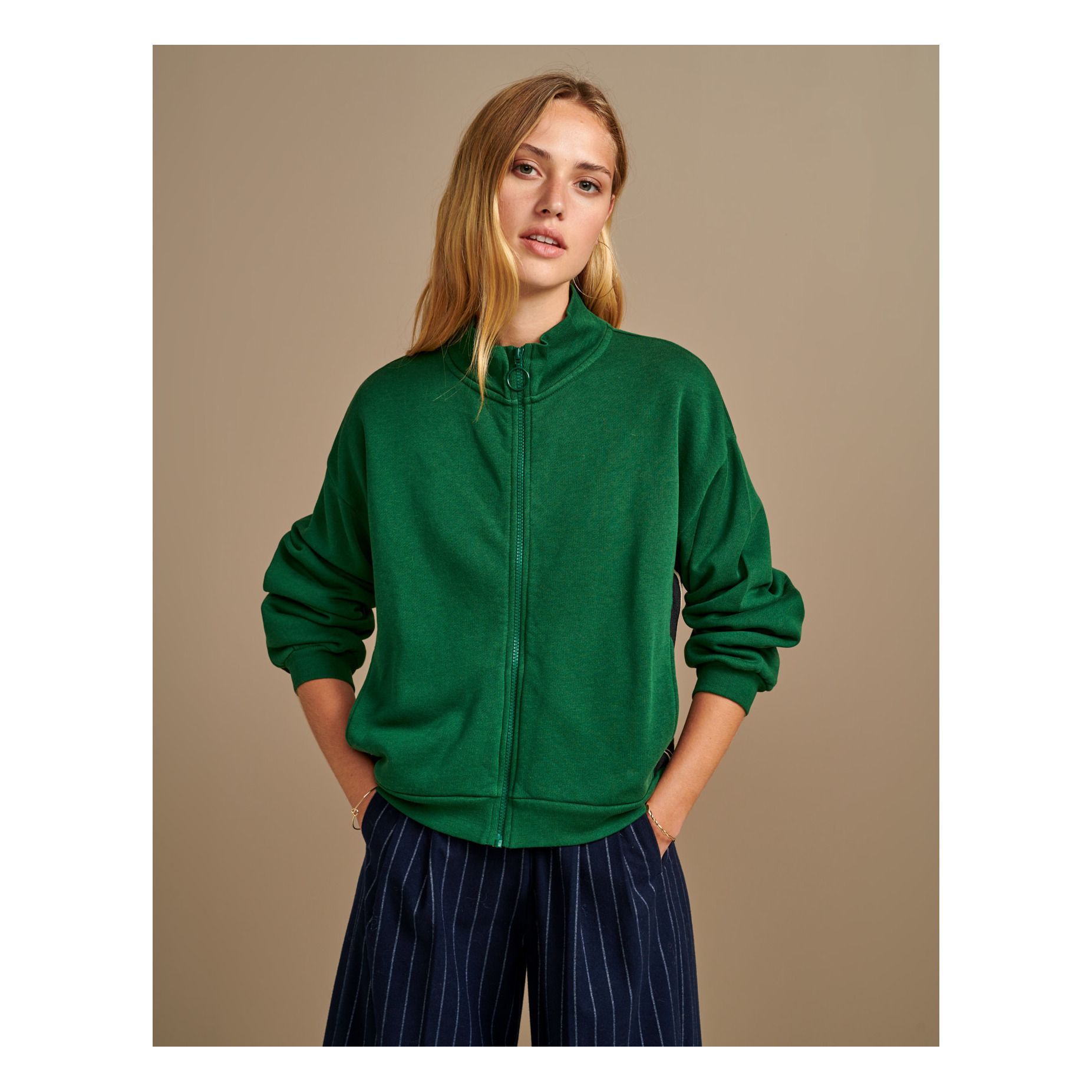 Sweat Feat - Collection Femme - Vert foncé Bellerose Mode Adulte