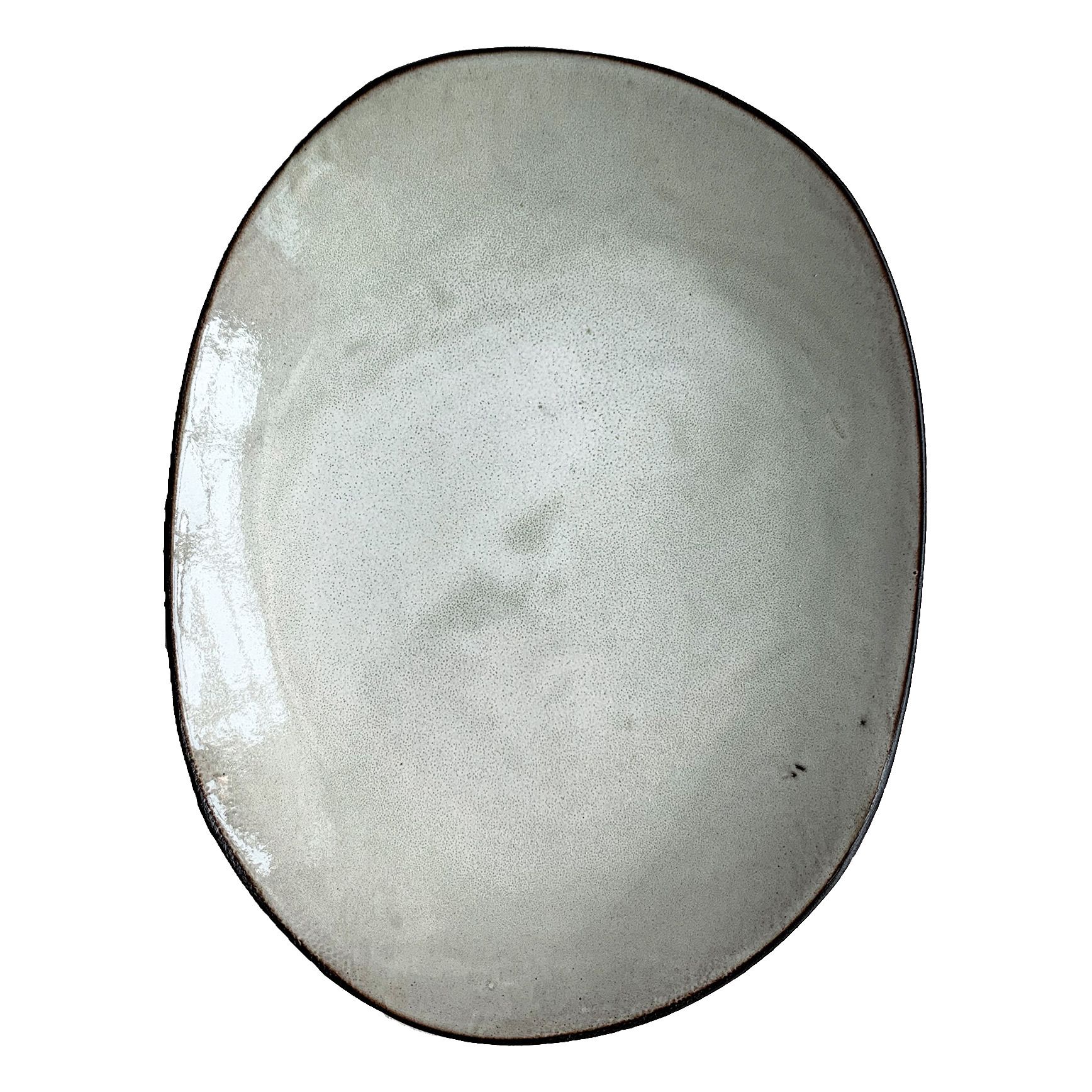 Oval Ceramic Plate Sage Hana Karim Design Adult - Smallable