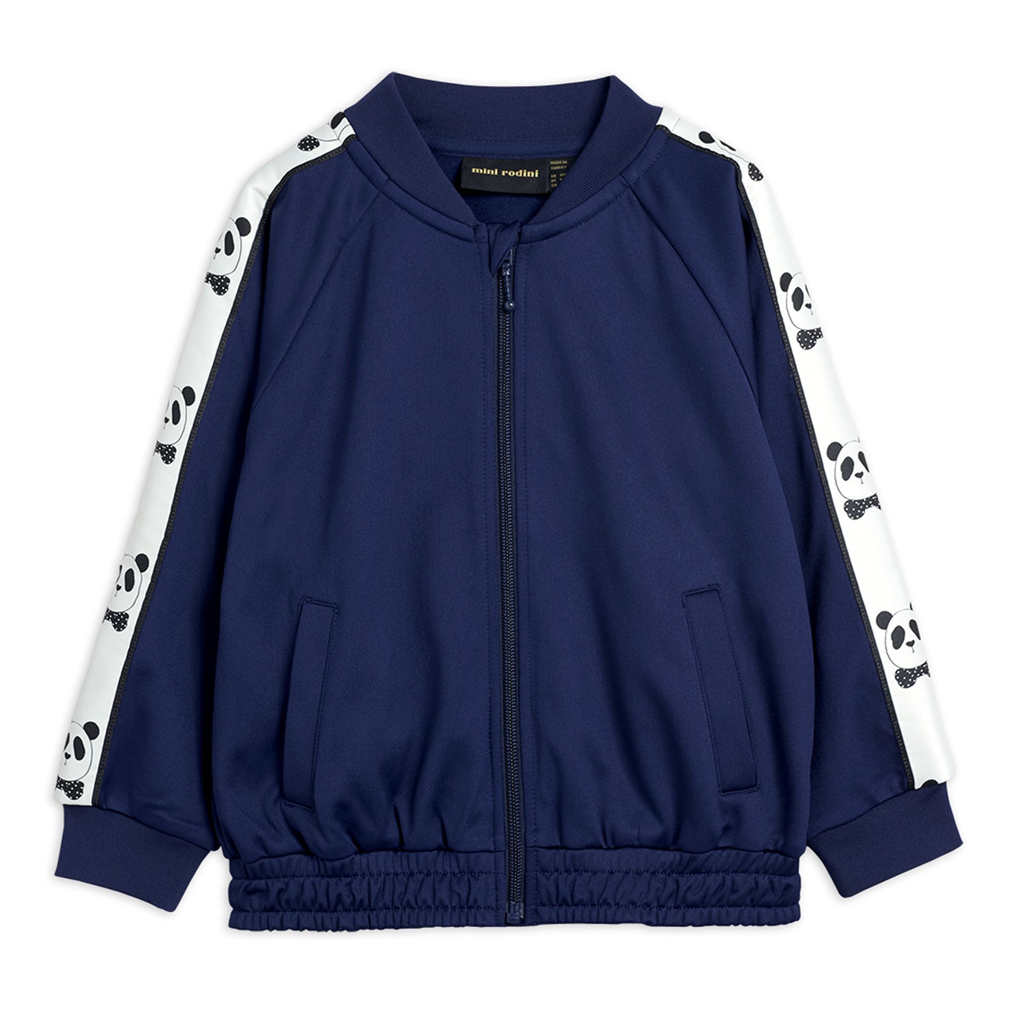 Mini Rodini - Zipped Panda Jumper - Navy blue | Smallable