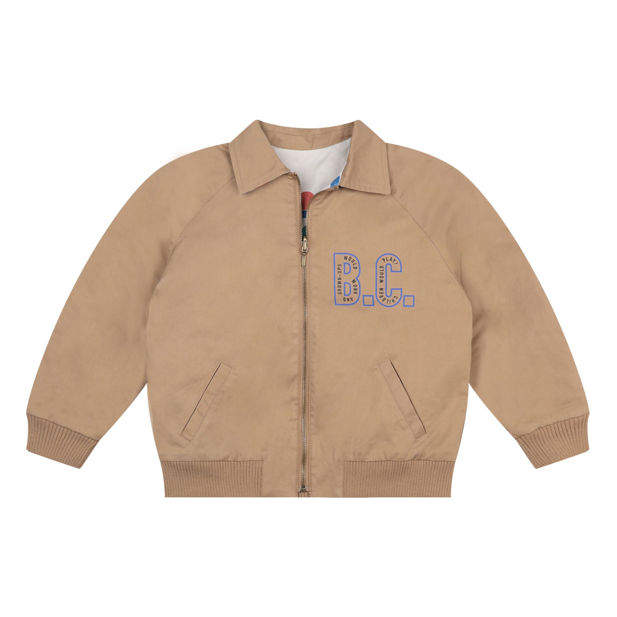 Bobo Choses - Reversible President Bomber Jacket - Beige | Smallable