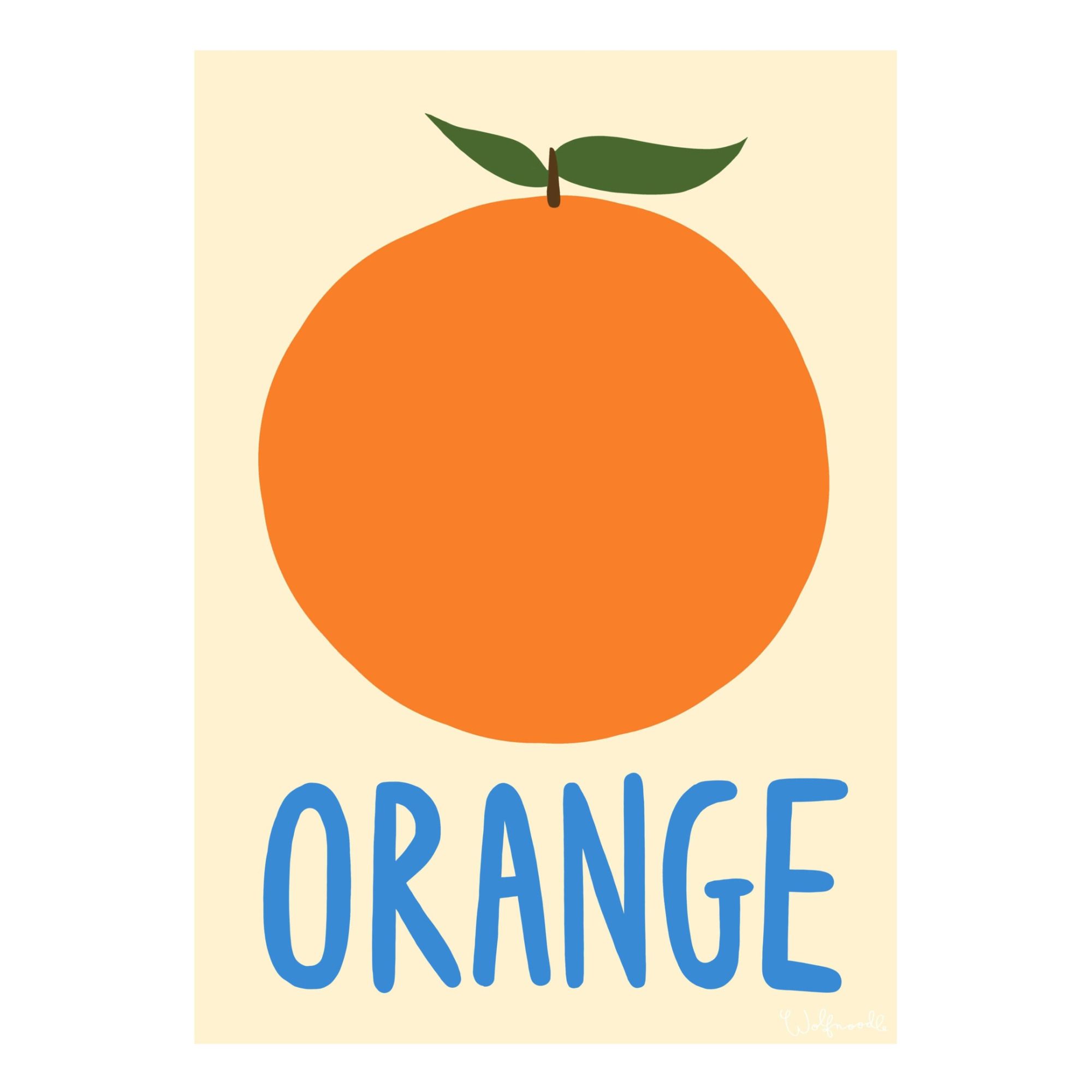 Orange Poster Wolfnoodle Design Children - Smallable