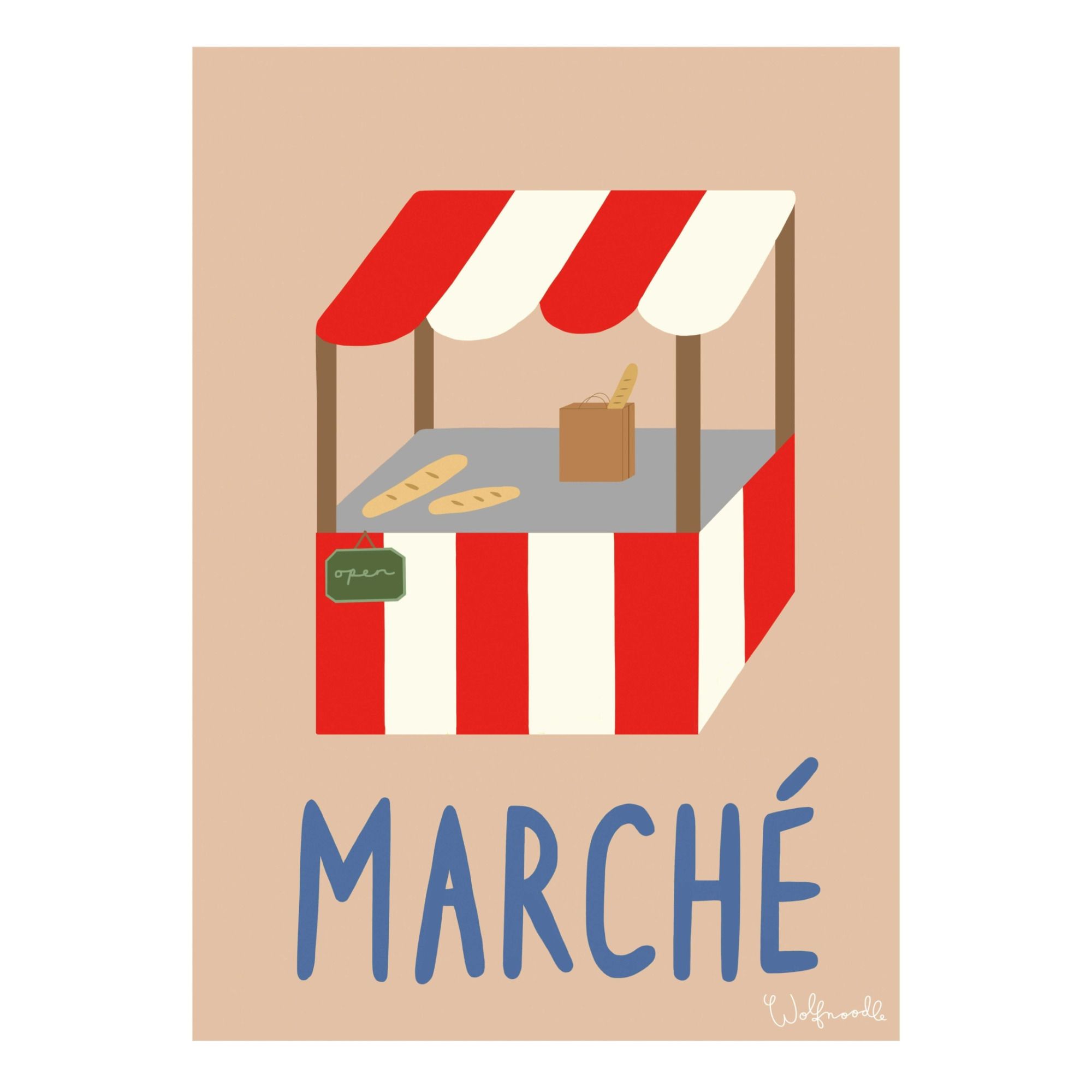 Wolfnoodle - Marché Poster | Smallable