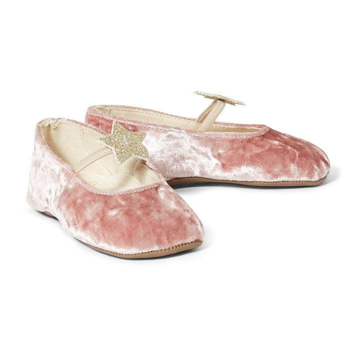 Velvet Star Slippers Pink Pèpè Shoes Baby, Children