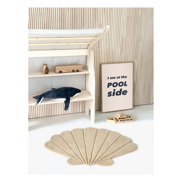 Woollen Shell Rug Sand Maison Deux Design Children - Smallable