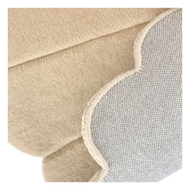 Woollen Shell Rug Sand Maison Deux Design Children - Smallable
