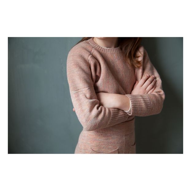 Piper Merino Wool Jumper Pale pink Soor Ploom Fashion Children - Smallable