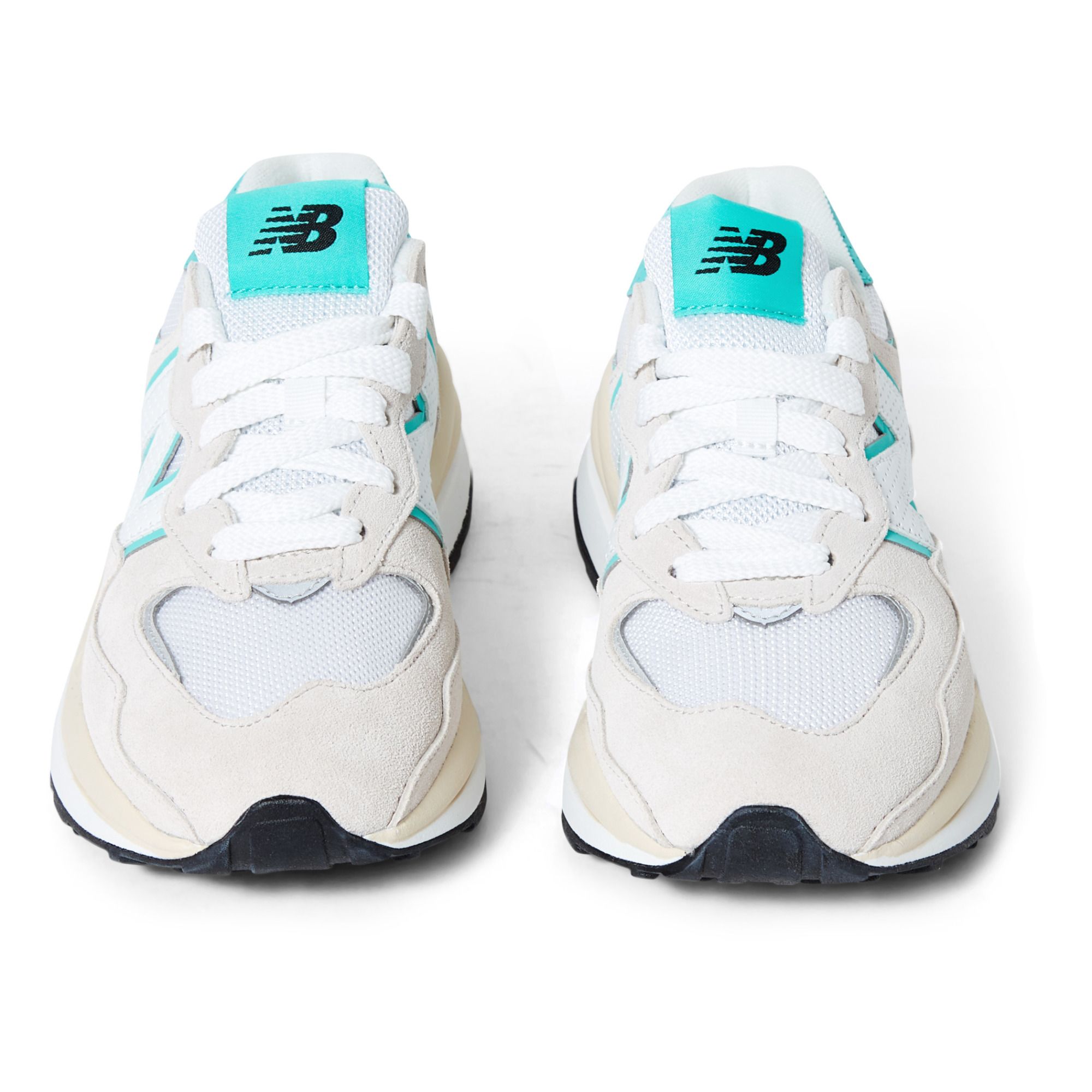 Zapatillas De Deporte Blanco Hueso Y Verde Menta De Ante 57/40 De New ...