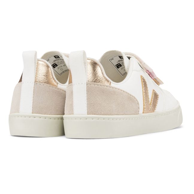 Veja - Baskets Cuir V-10 Mid - Doré | Smallable