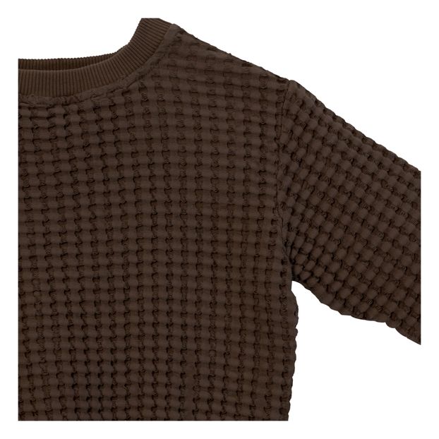 Jorg Organic Cotton Waffle Sweatshirt Chocolate Yoli & Otis Fashion ...