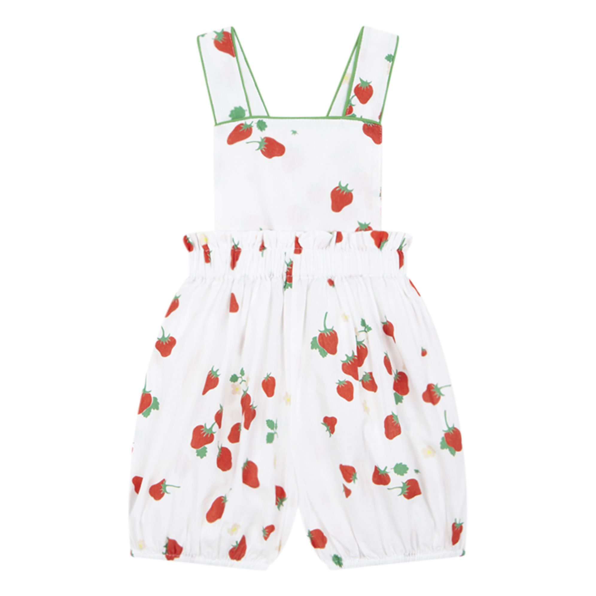 Yellowpelota - Strawberry Overalls - Ecru | Smallable