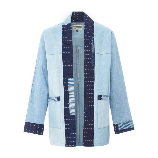 Kimono Nogari Denim Bandana Bleu Overlord Mode Adulte - Smallable
