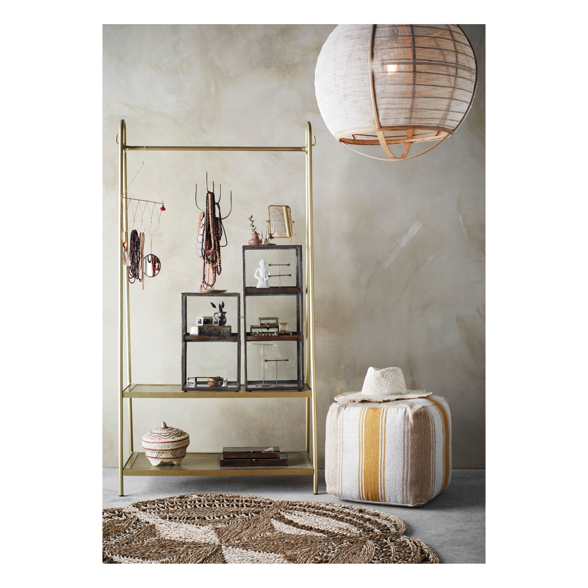 Clothes Rack & Shelves Brass Madam Stoltz Design Adult - Smallable