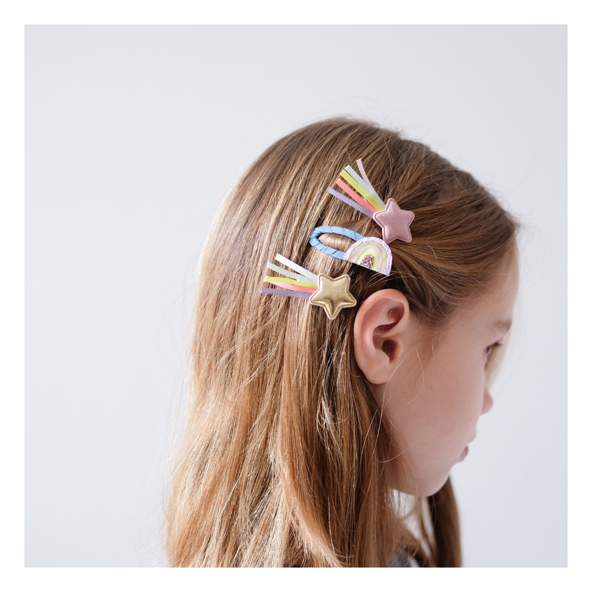 Rainbow Hair Clips - Set of 4 Beige Mimi & Lula Fashion Children ...