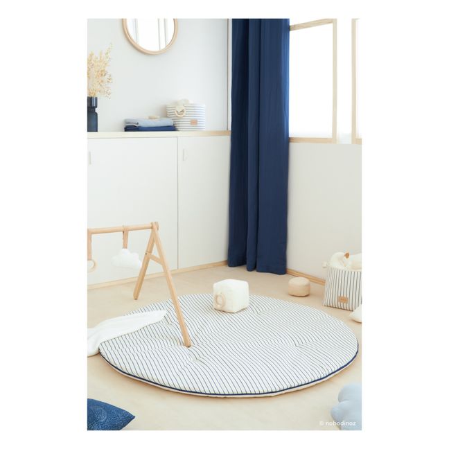 Bunny Organic Cotton Activity Mat Blue Konges Slojd Design Baby - Smallable