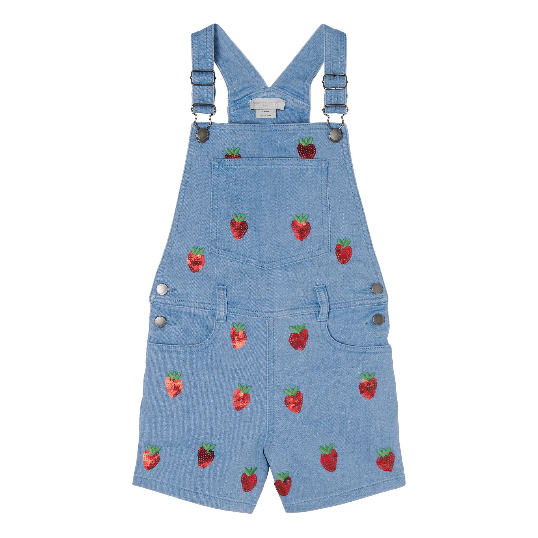 Organic Cotton Strawberry Overalls Denim Stella McCartney Kids Fashion ...