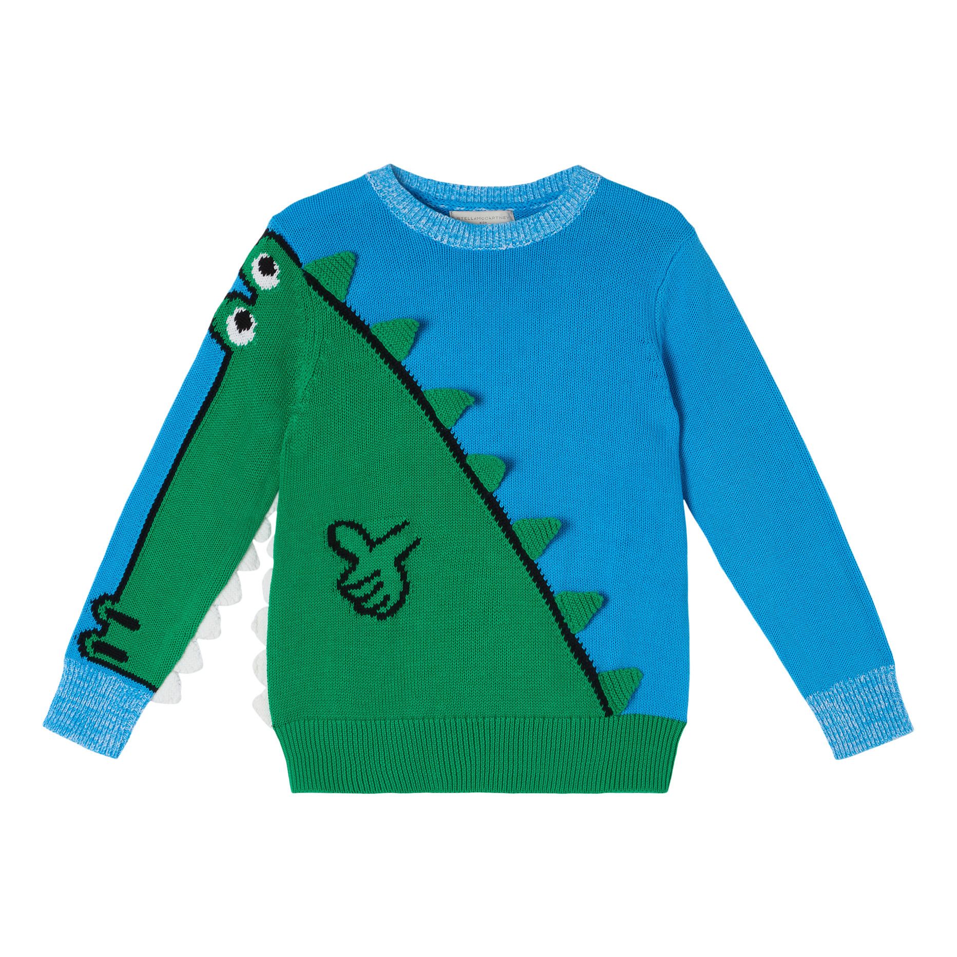 Organic Cotton Crocodile Jumper Blue Stella McCartney Kids Fashion ...