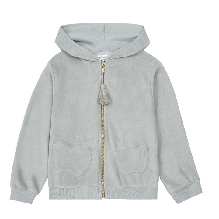 Zip-Up Terry Cloth Hoodie - Emile et Ida x Smallable Exclusive Grey ...
