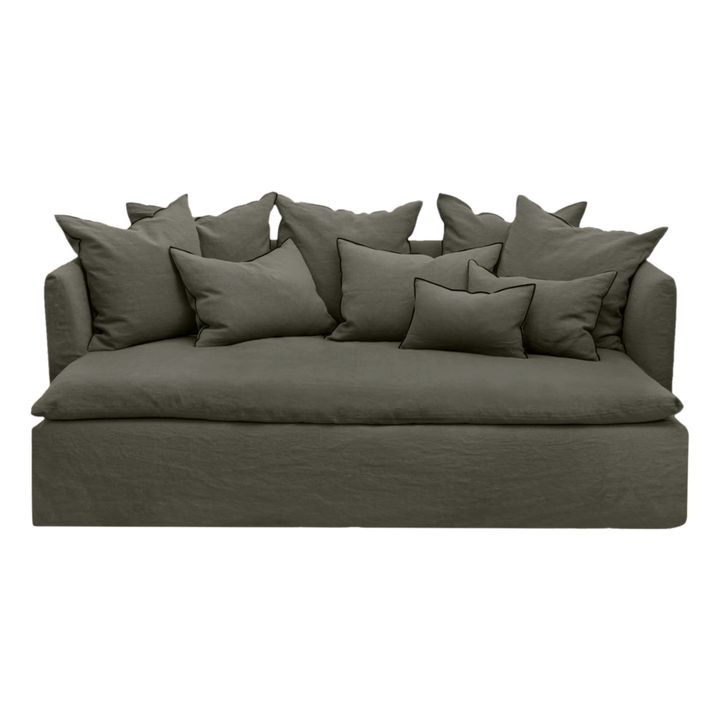 Maison de Vacances - Méridienne Boho en lin lavé - Crocodile | Smallable