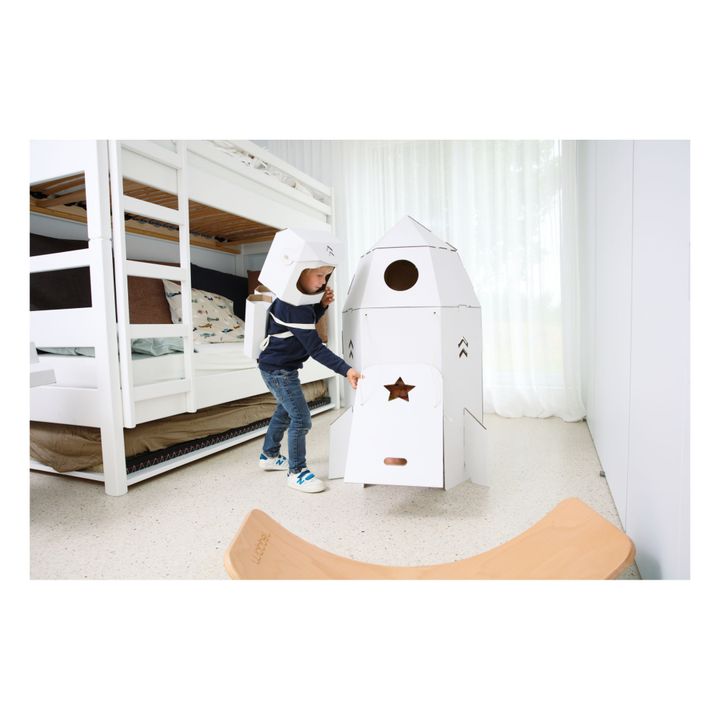 Mister Tody - Fusée à colorier en carton - Blanc | Smallable