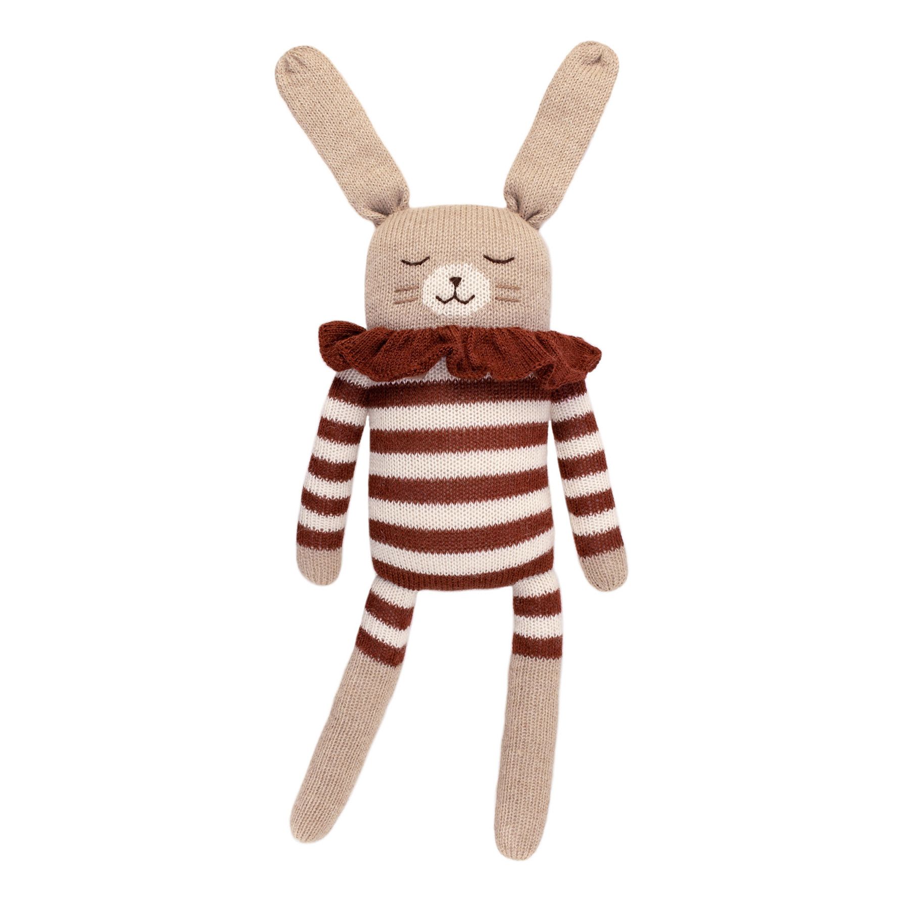 Large Soft Toy Bunny in a Striped Romper Siena Main Sauvage Toys and ...
