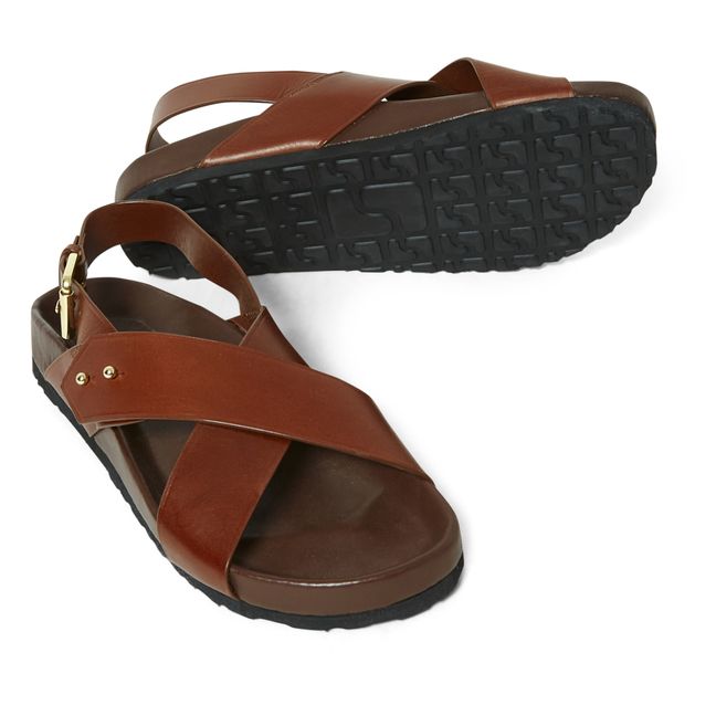 Belem Leather Sandals Camel Anthology Paris Shoes Adult