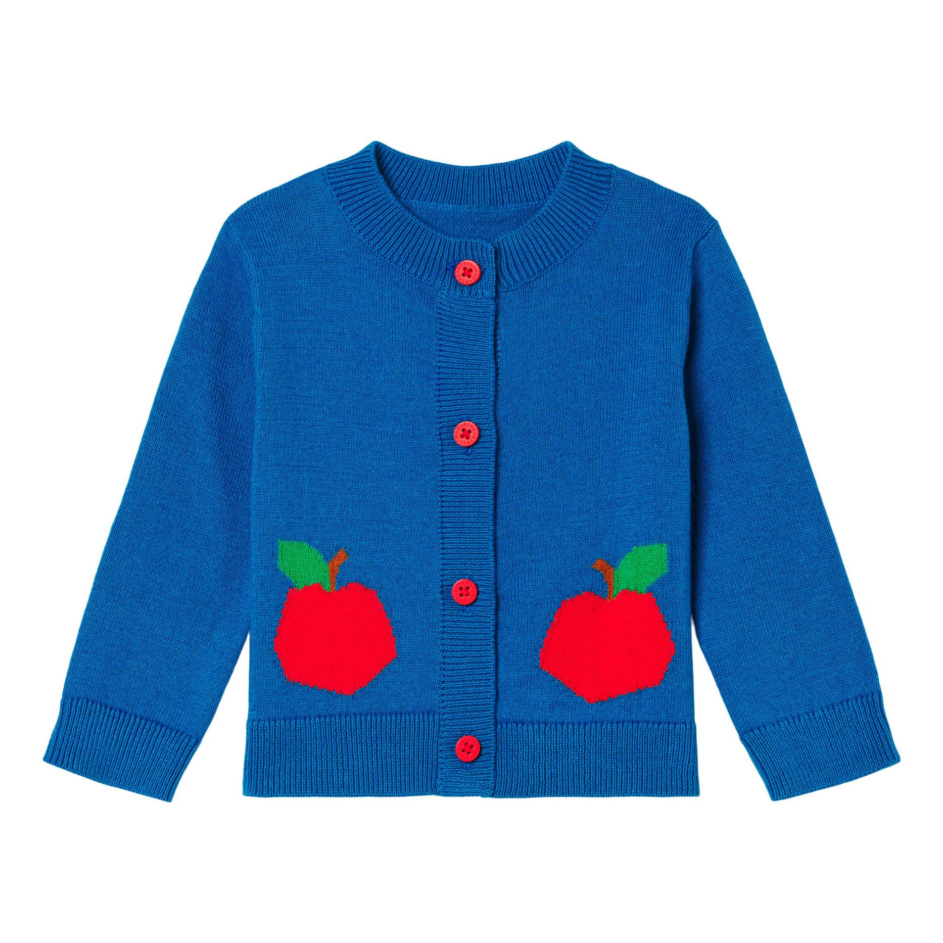 Knitted Apple Cardigan Blue Stella McCartney Kids Fashion Baby