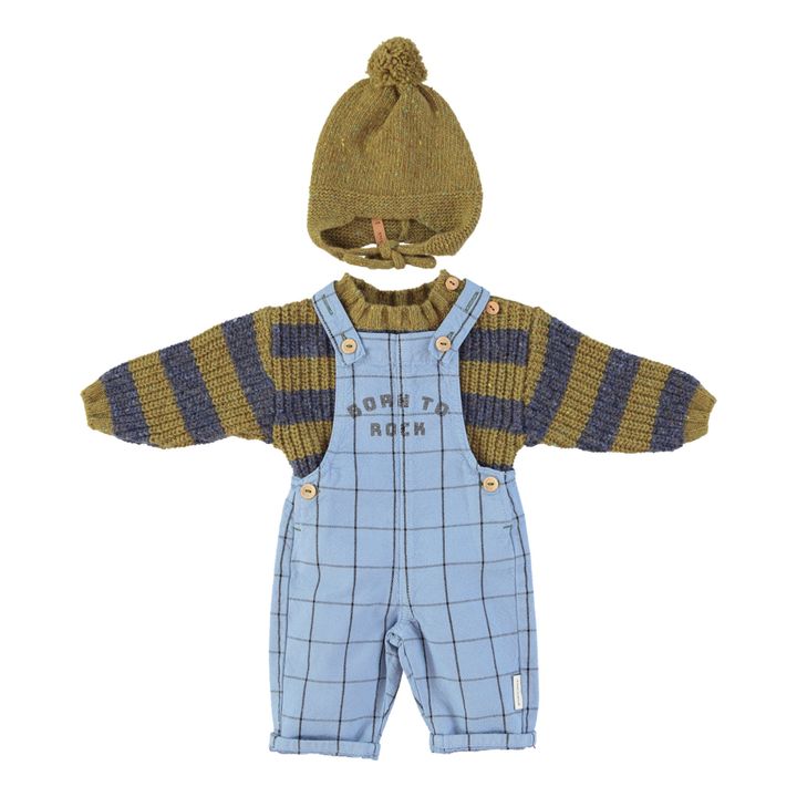 Piupiuchick - Checked Overalls - Blue | Smallable