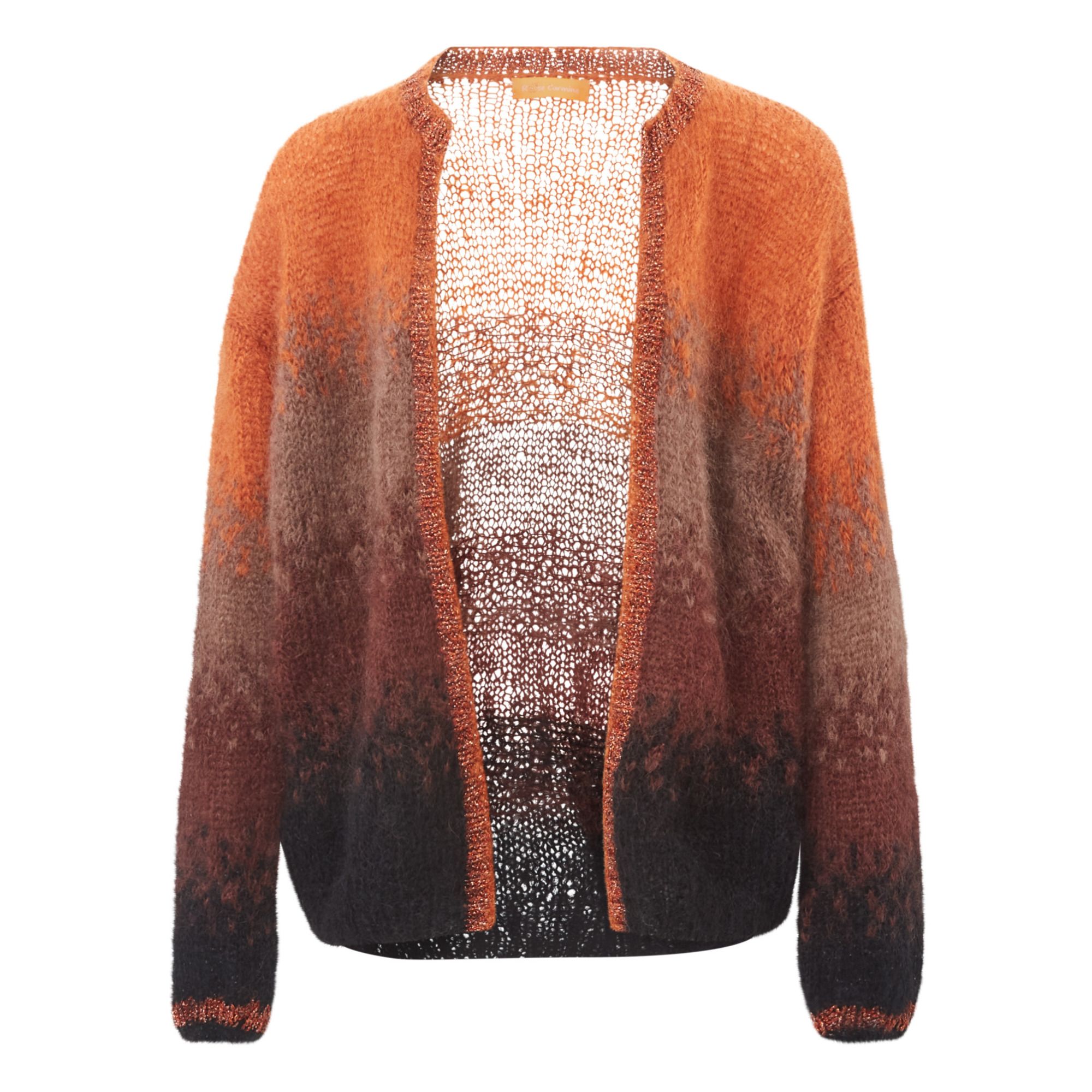 Rose Carmine - Gilet Court Tie and Dye Mohair - Chocolat | Smallable
