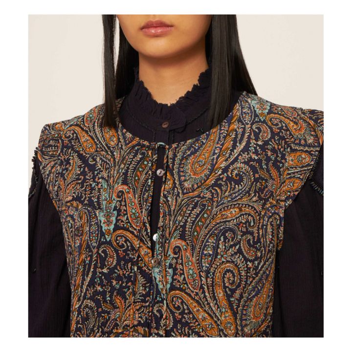 Elvis Vest Navy blue Antik Batik Fashion Adult