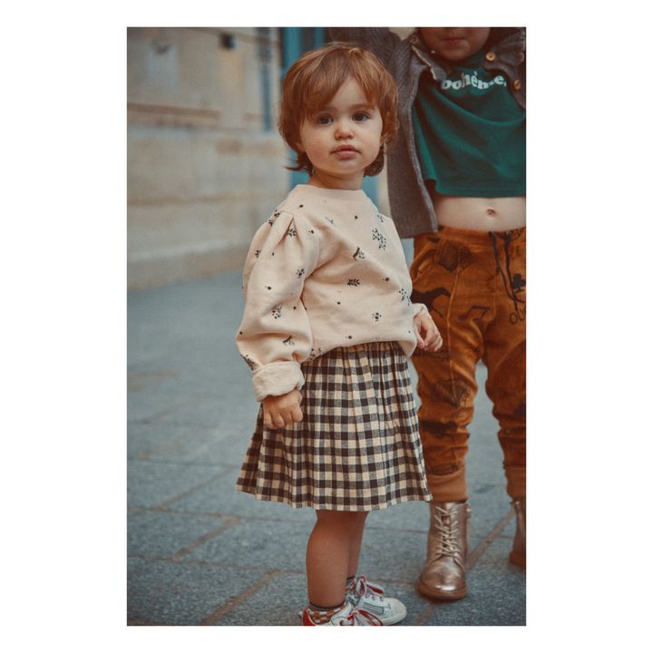 Emile et Ida - Floral Organic Cotton Sweatshirt - Ecru | Smallable