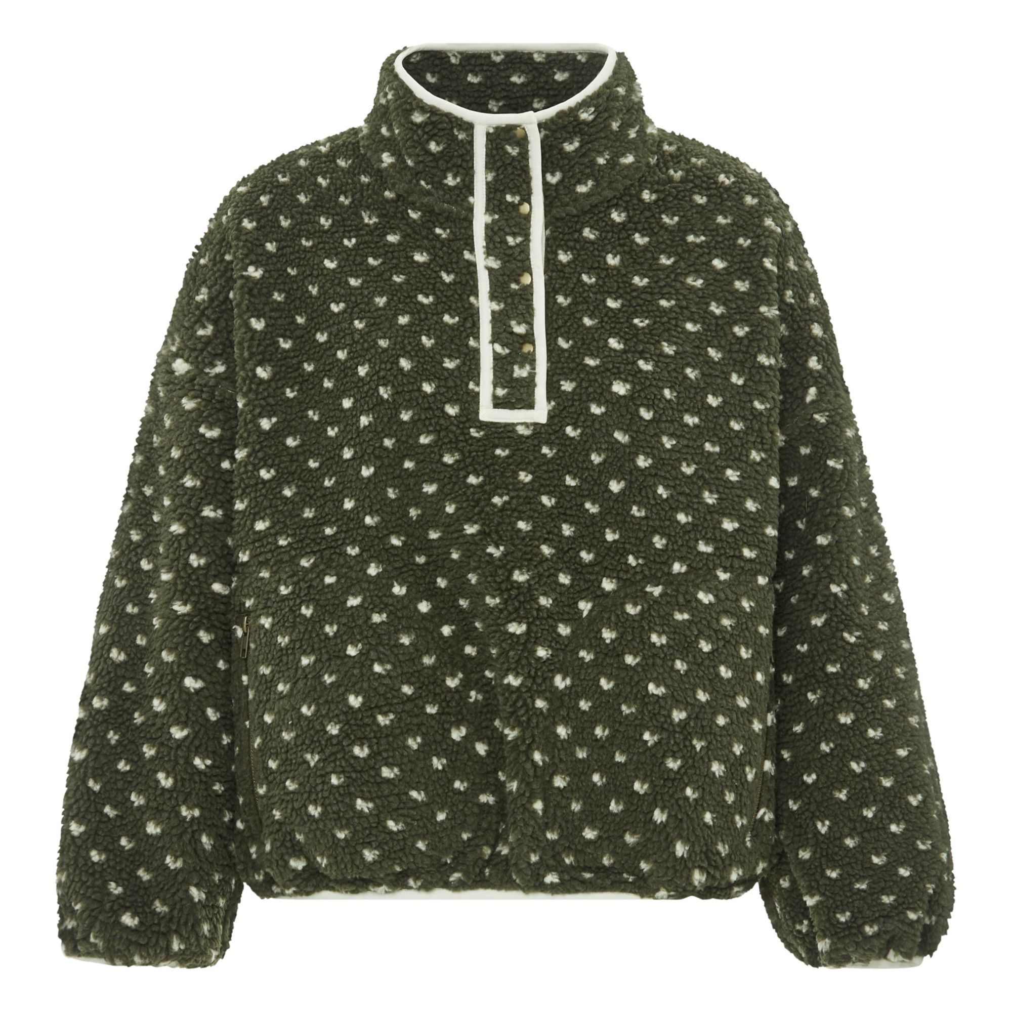 The Great - Countryside Sherpa Jumper - Olive green | Smallable