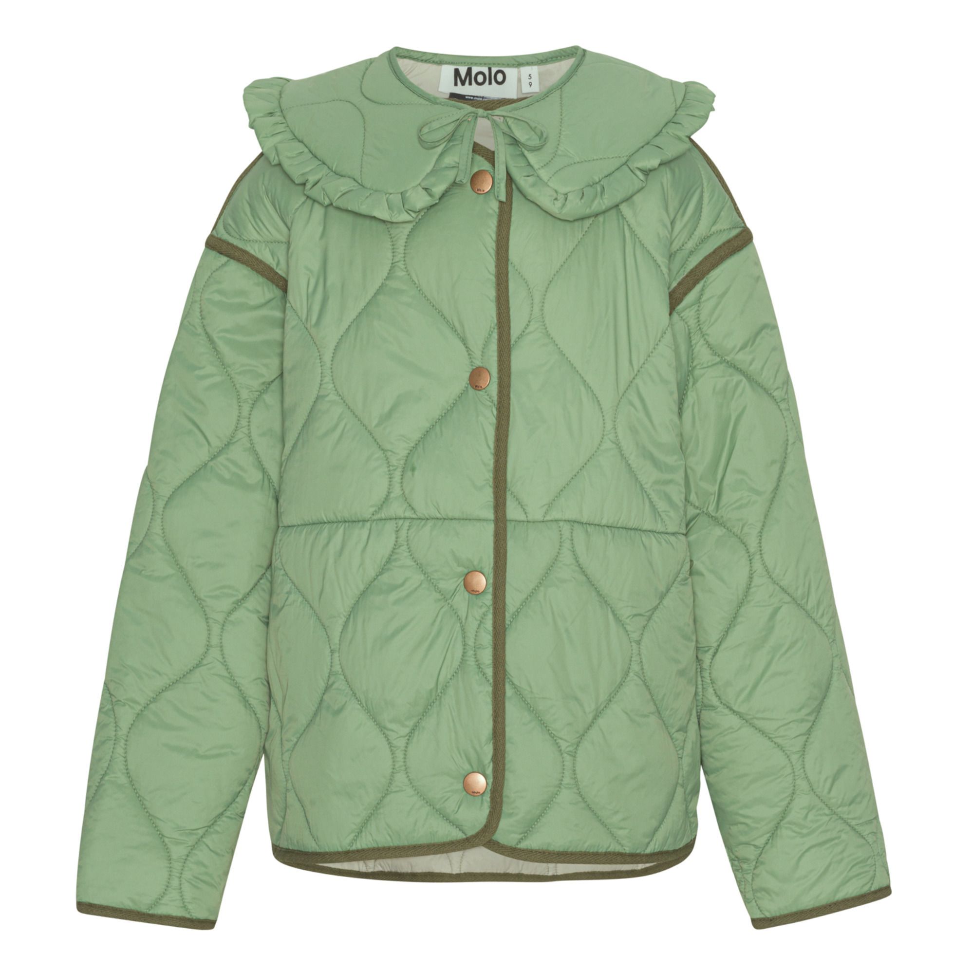 Molo - Hailey Quilted Jacket with Removable Collar - Green | Smallable