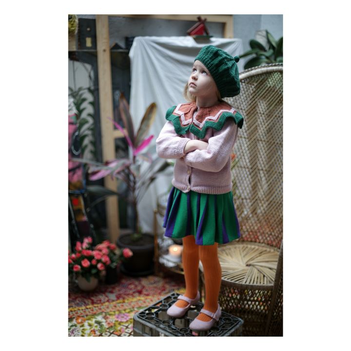 Butterfly Merino Cardigan Pink Kalinka Fashion Children