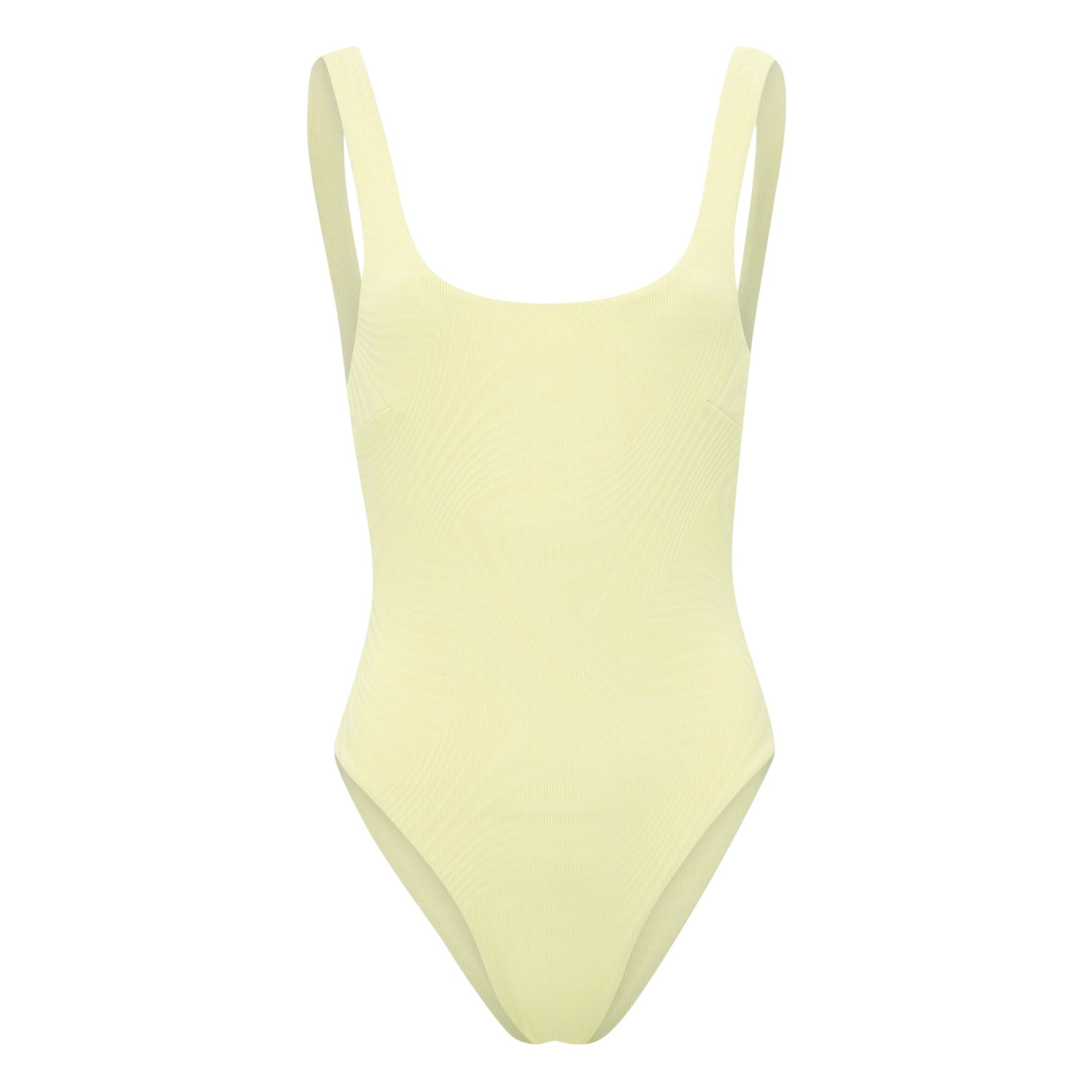 Fella Swim - Harvey Specter Textured One-Piece Swimsuit - Yellow ...