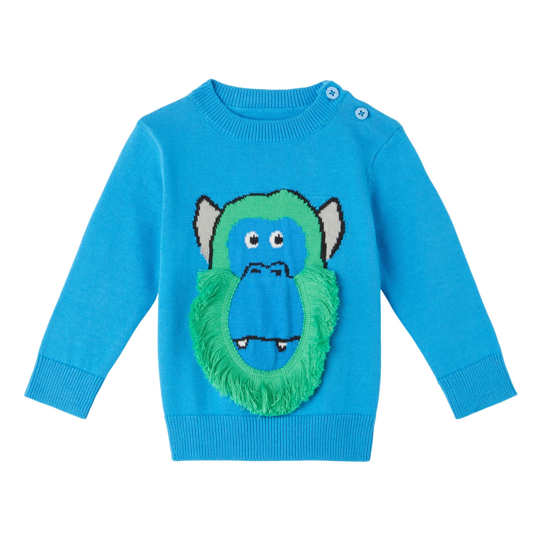 Stella McCartney Kids - Pull Singe - Bleu azur | Smallable