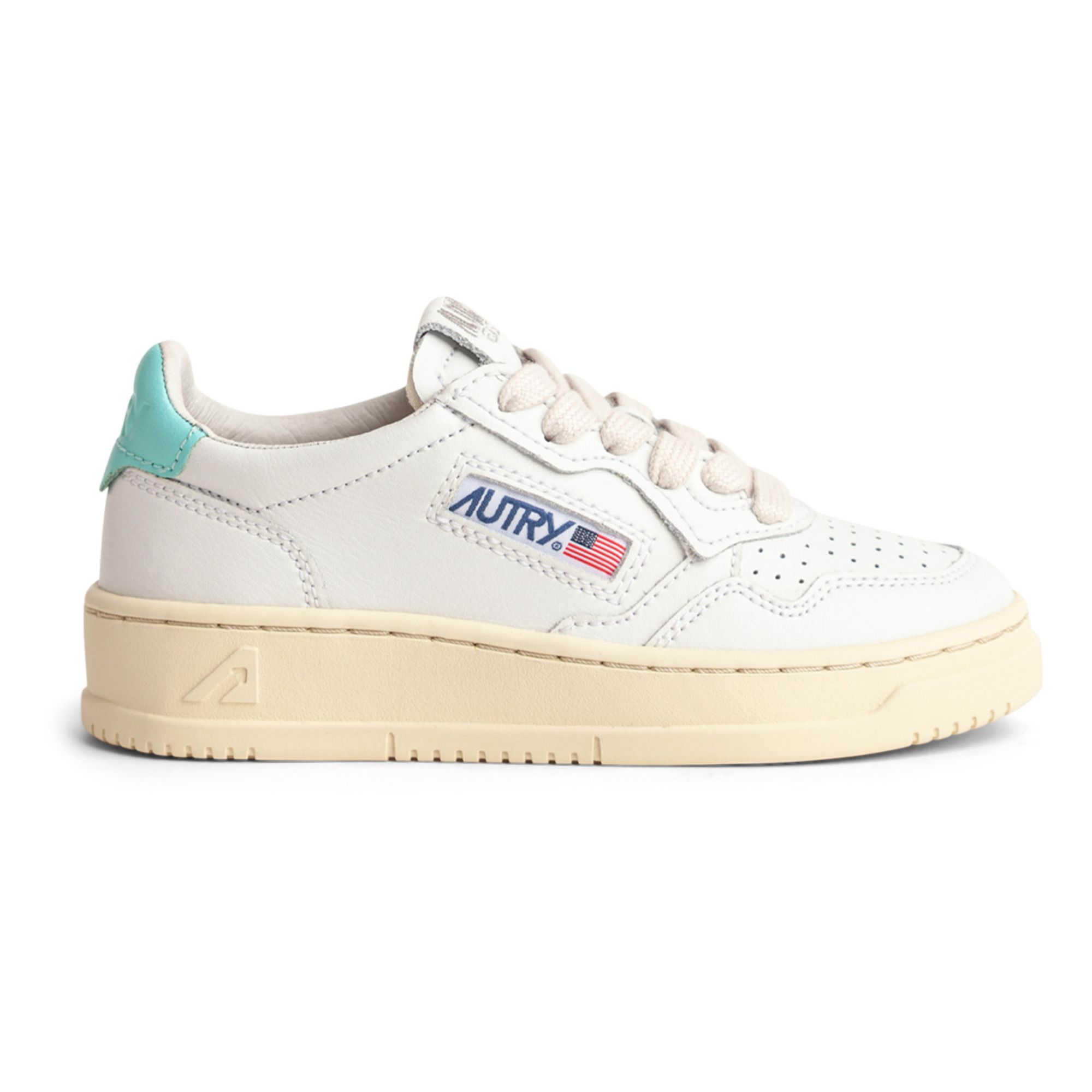Autry - Baskets Kids Medalist Low Cuir - Bleu turquoise | Smallable