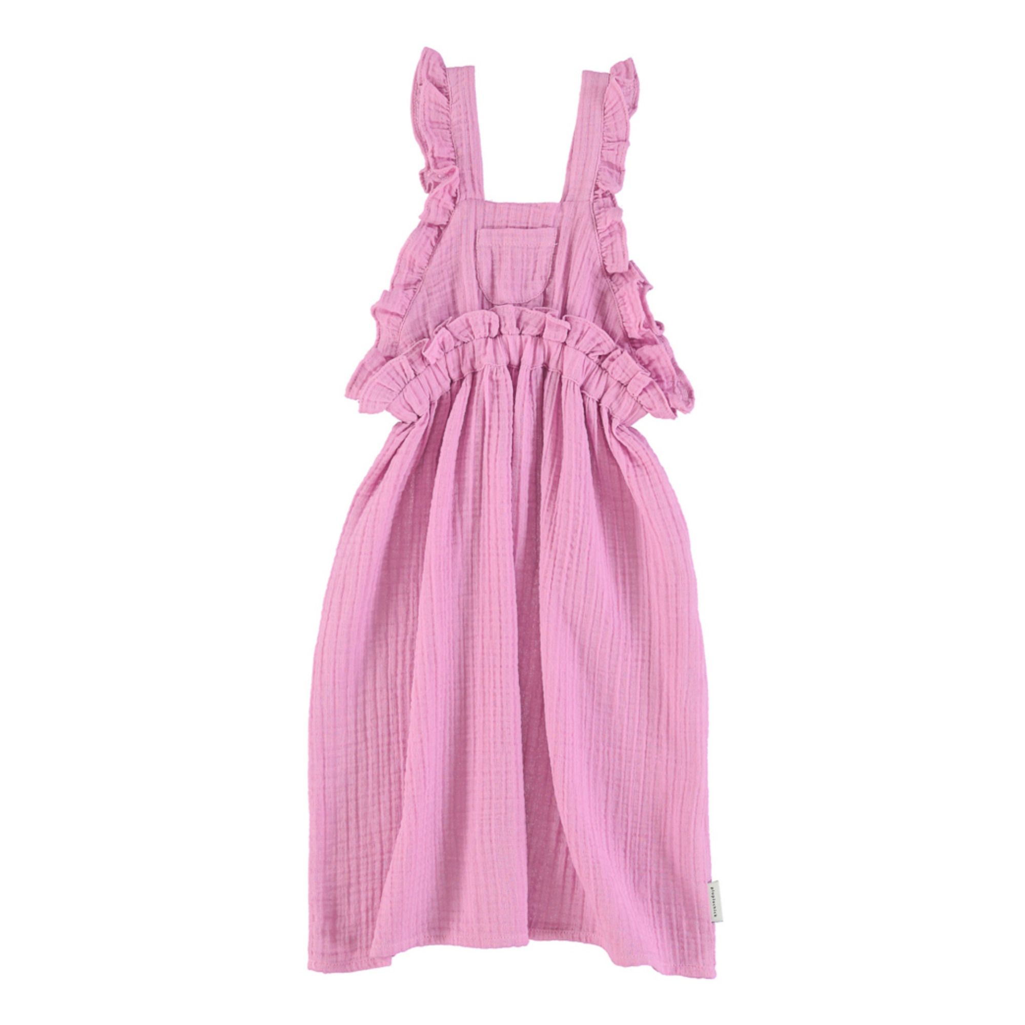 Piupiuchick - Cotton Muslin Frill Dress - Pink | Smallable