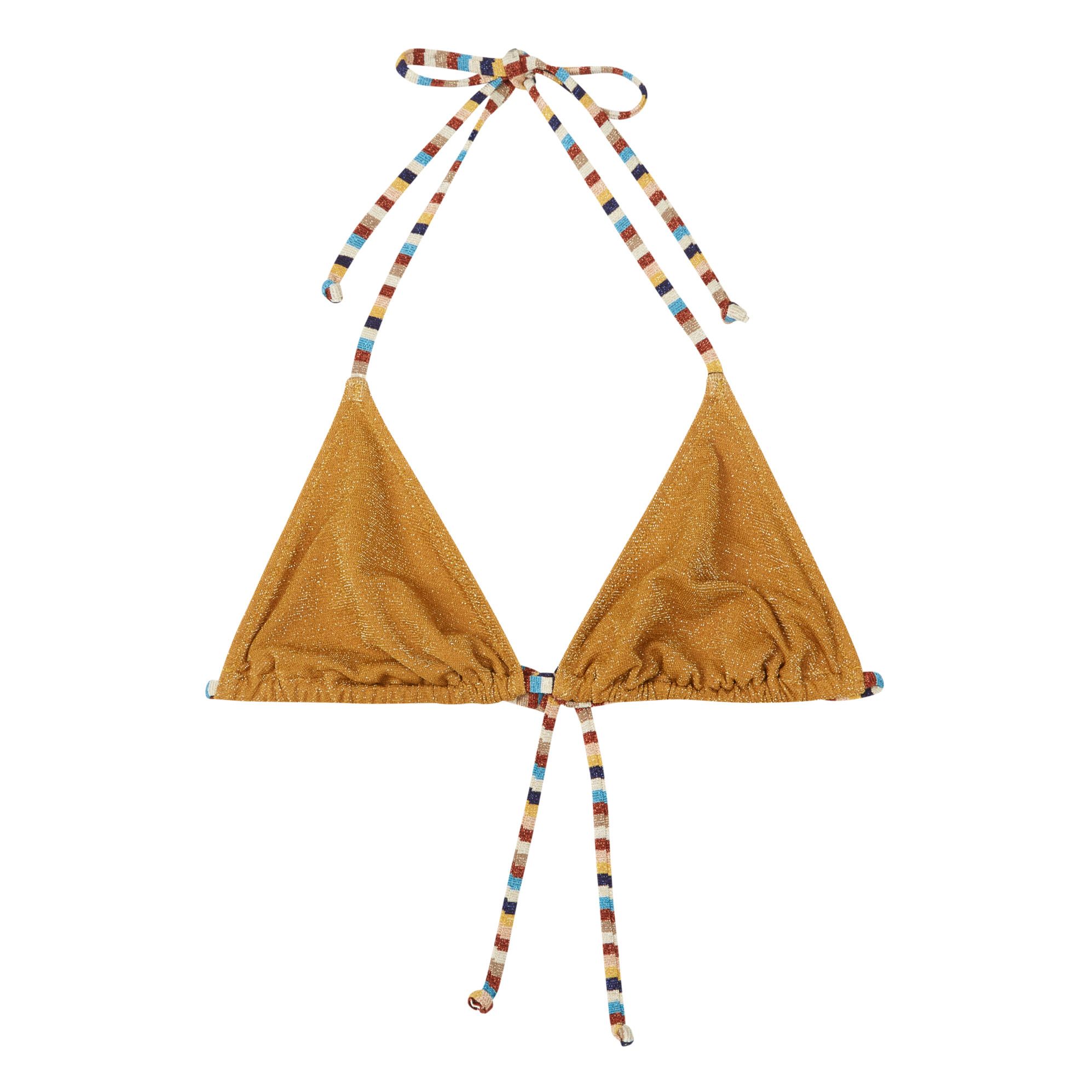 Momoni - Marine Sparkly Bikini Top - Gold | Smallable