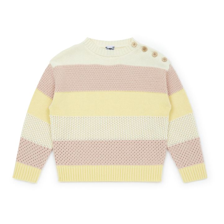 Bonton - Pull Rayé Misty - Rose | Smallable