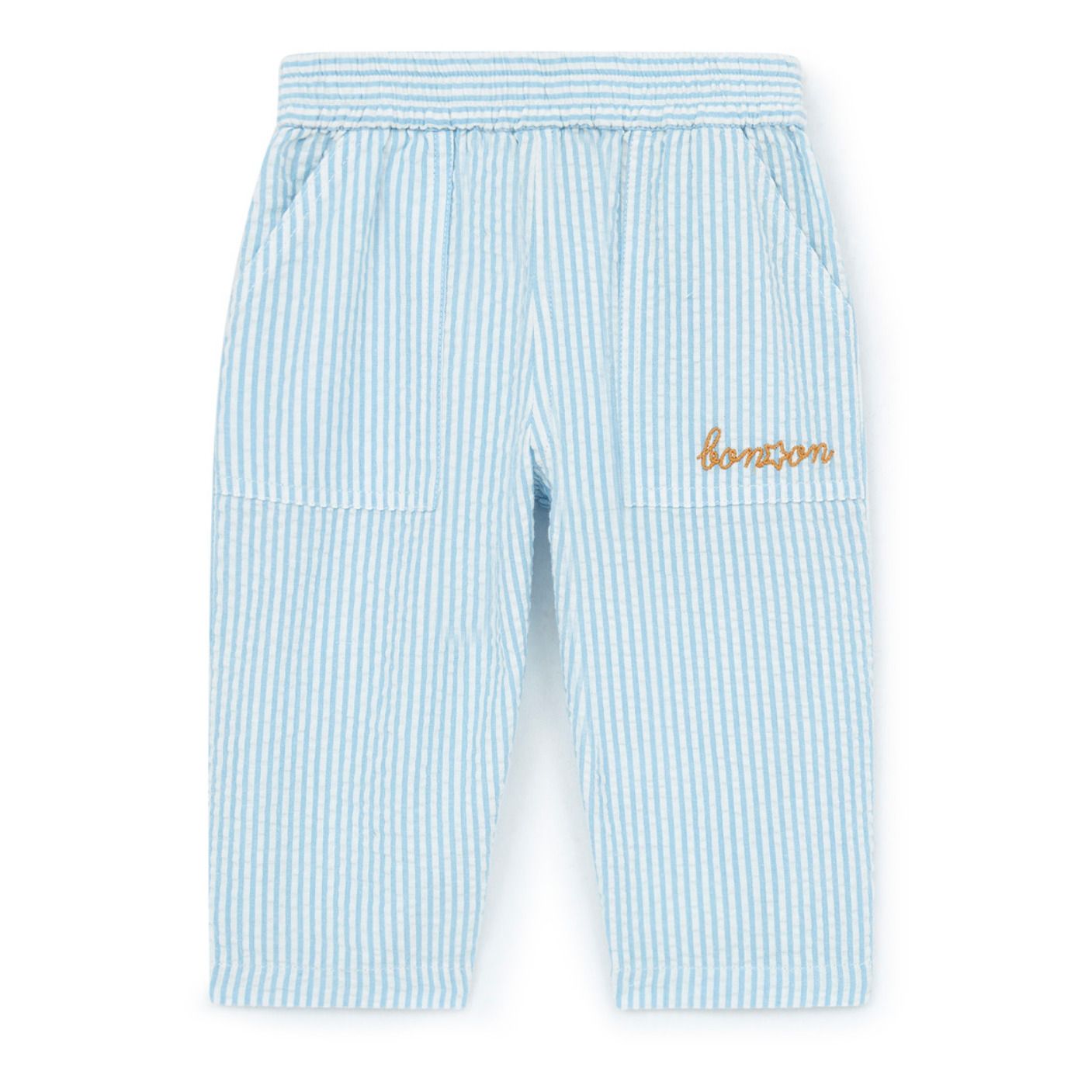 Bonton - Darius Seersucker Pants - Blue | Smallable